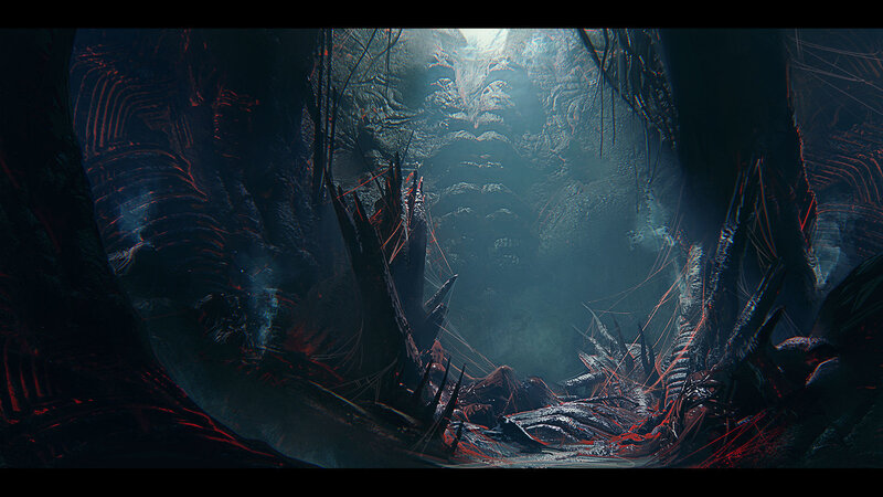 Bio-Organic Alien Structures Kitbash 3D Assets 3D model