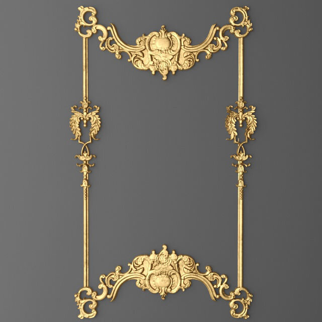 Collection stucco molding frame 3D model