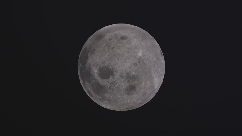 Moon 3D Model Low-poly 3D model